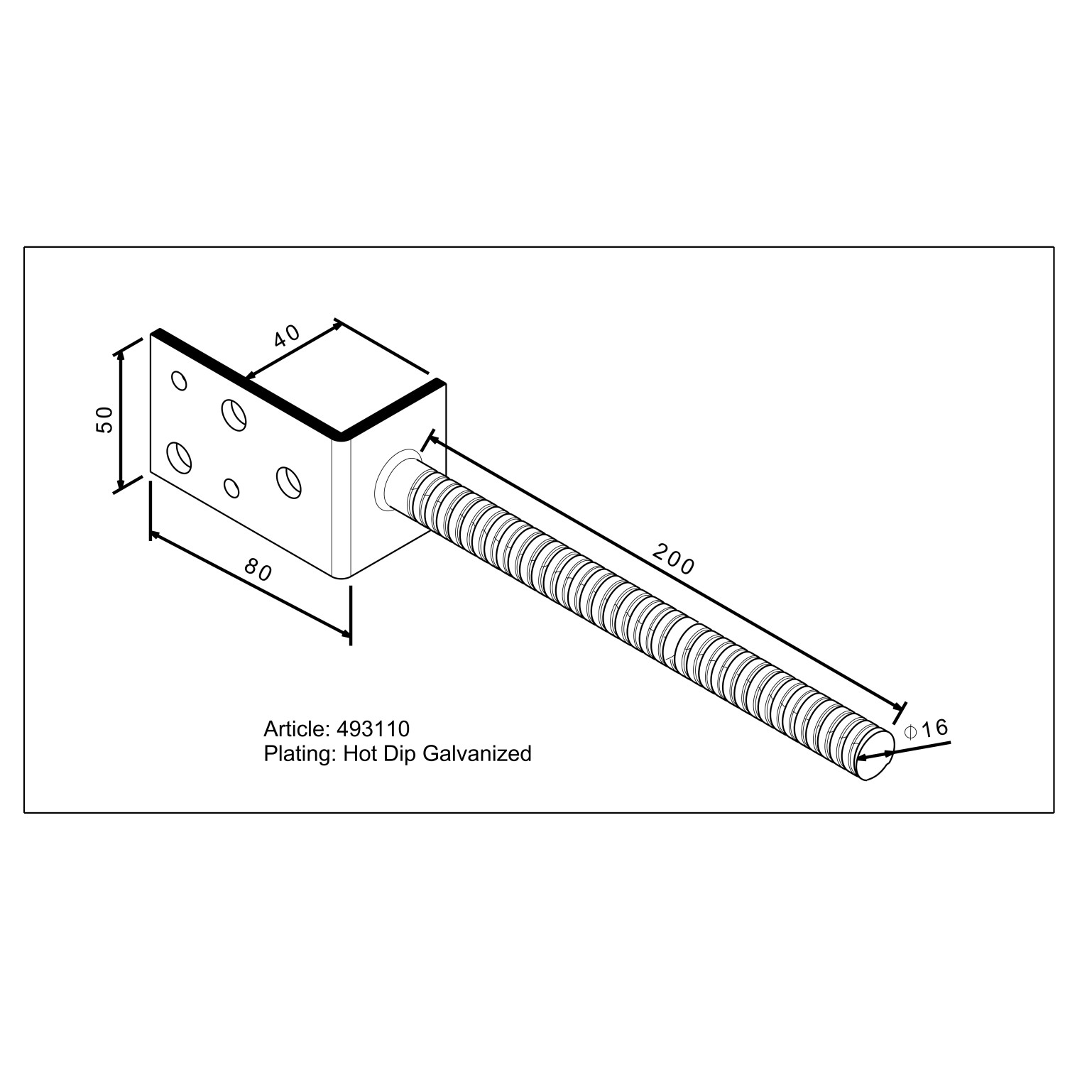 Patka tvar L pro zabetonování 40 x 50 x 80 mm koupit v OBI