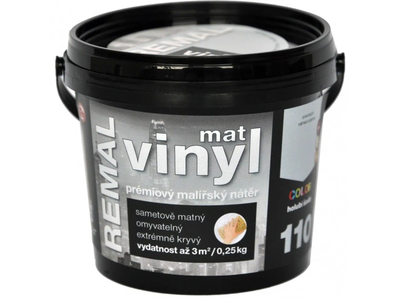 REMAL Vinyl COLOR Mat Prémiový malířský nátěr 110 holubí šedá 250 g ...