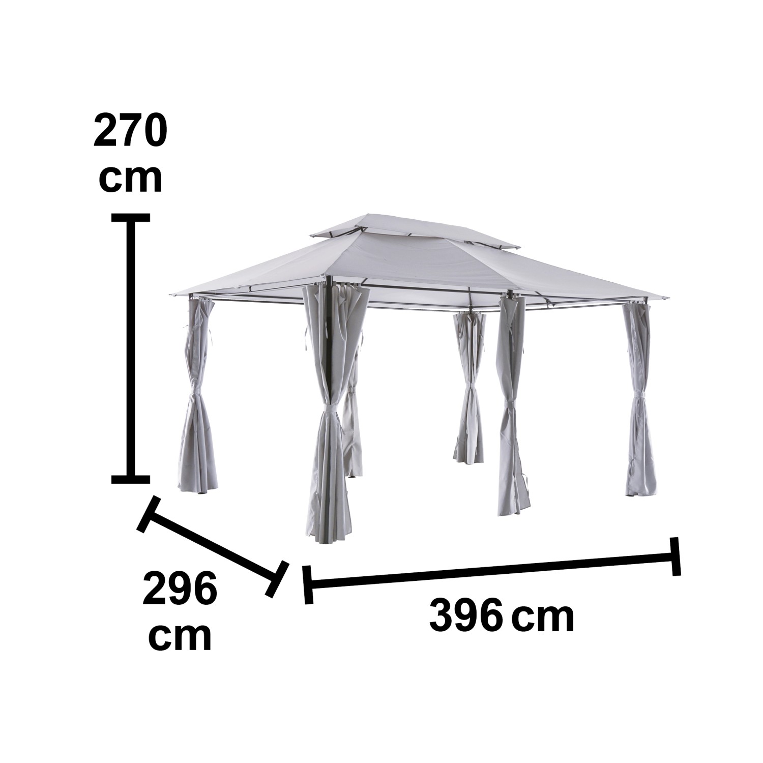 OBI Party stan Palmarillo šedý 270 x 396 x 296 cm nakoupit u OBI