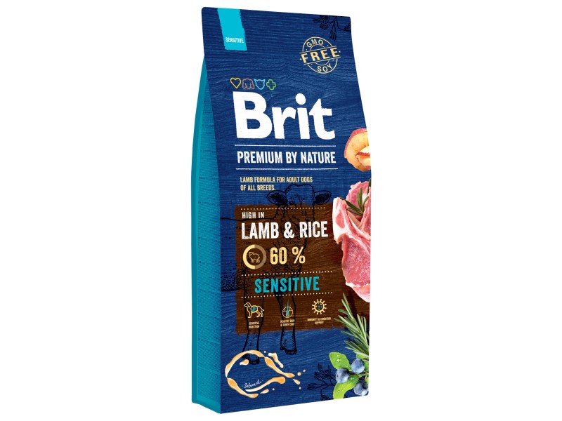 Brit Premium by Nature Granule pro psy SENSITIVE s jehněčím a rýží 15 ...