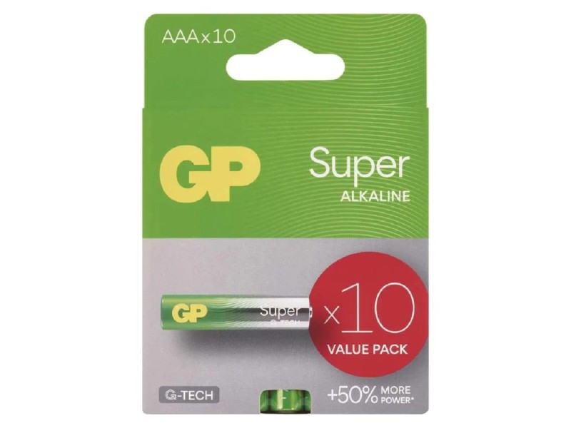 GP Alkalická baterie Super Alkaline AAA (LR03), 10 ks koupit v OBI
