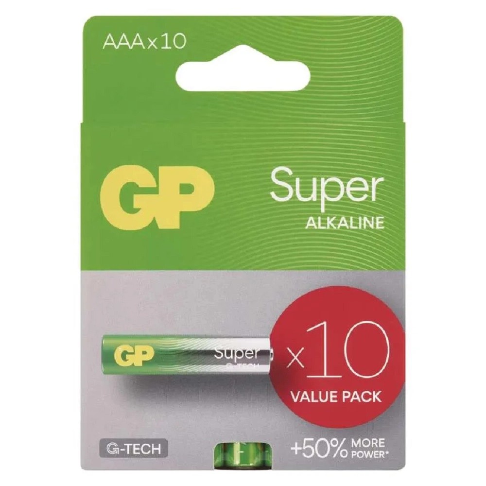 GP Alkalická baterie Super Alkaline AAA (LR03), 10 ks koupit v OBI
