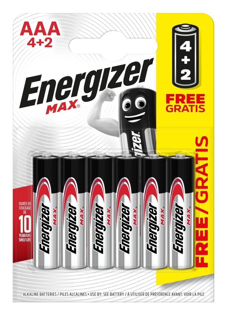 Energizer Alkalická baterie Max AAA/LR03, 4+2 zdarma koupit v OBI