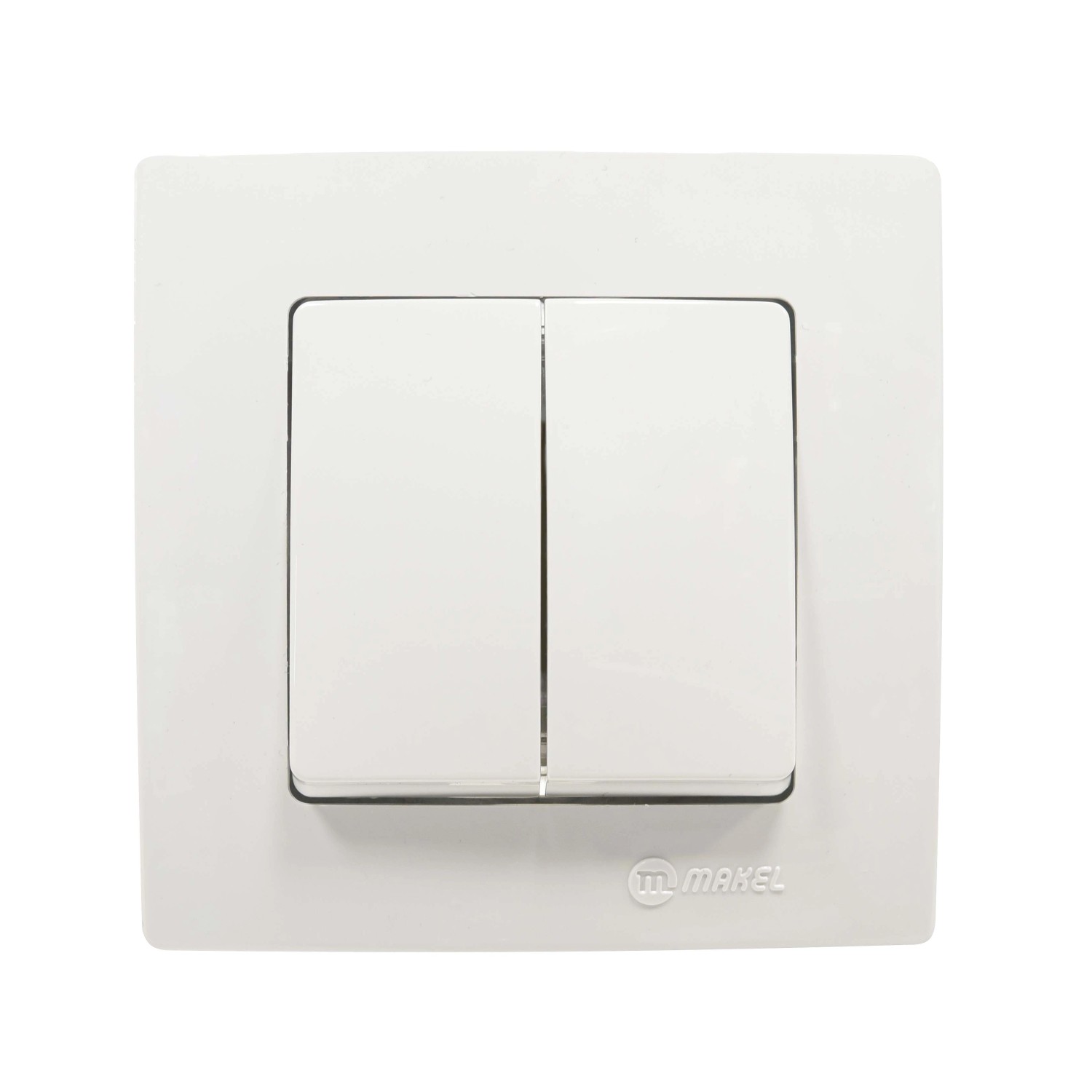 Makel Dvojitý střídavý přepínač ř. 6 + 6 Lilium Kare, 10 AX - 250 V, bílý koupit v OBI
