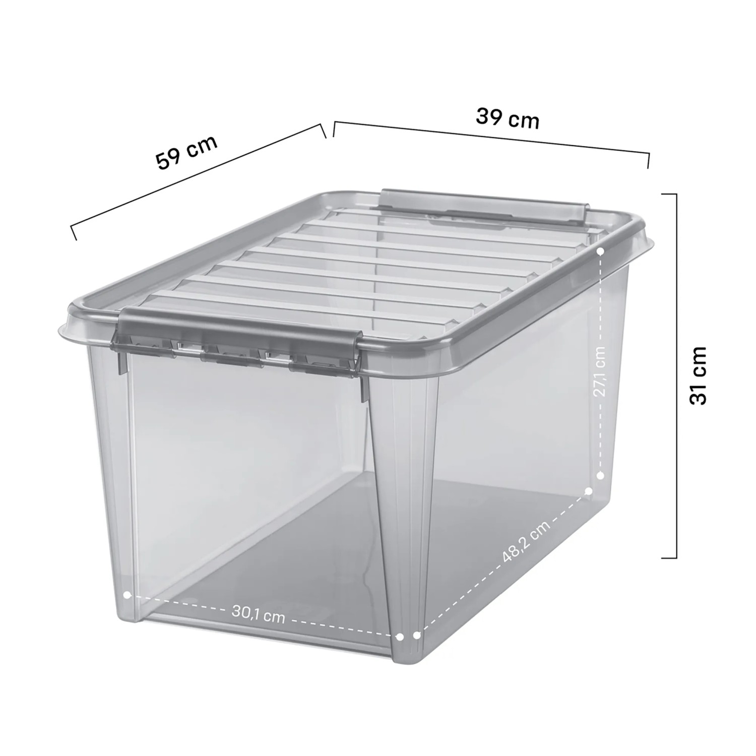 SmartStore Skladovací box Colour šedý 59 x 39 x 31 cm, 46 l nakoupit u OBI