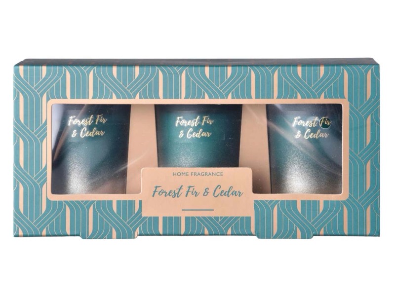 Emocio Vonné svíčky v dárkové krabičce, Forest Fir & Cedar, 3 ks koupit ...