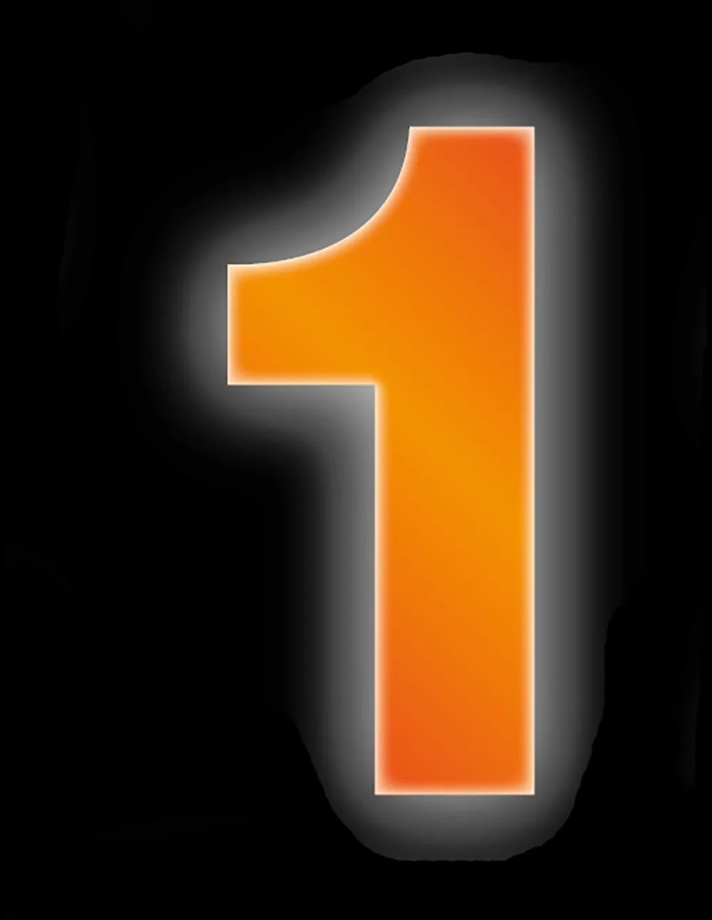 Conacord Reflexní domovní číslo 1, oranžové, 8 cm