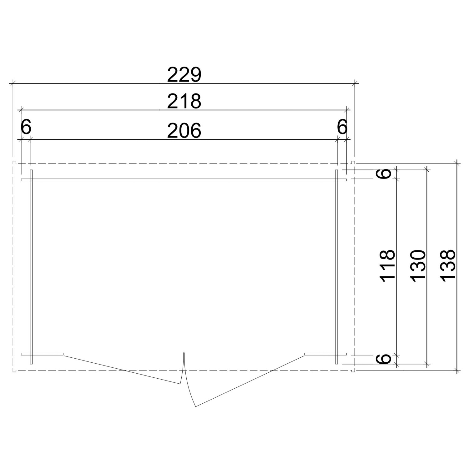 Twig Dřevěný zahradní domek BH16 Cover, přírodní, 218 x 130 cm