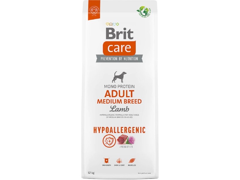 Brit Care Granule pro psy Hypoallergenic Adult Medium Breed s jehněčím ...