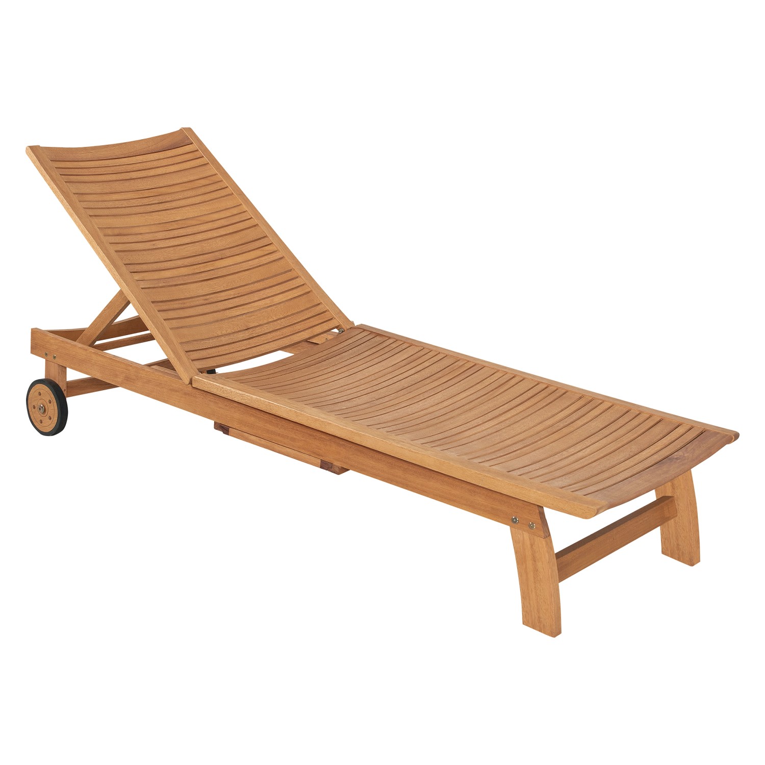 VLC Zahradní lehátko Chelsea z eukalyptového dřeva 32-97 x 195 x 64 cm ...