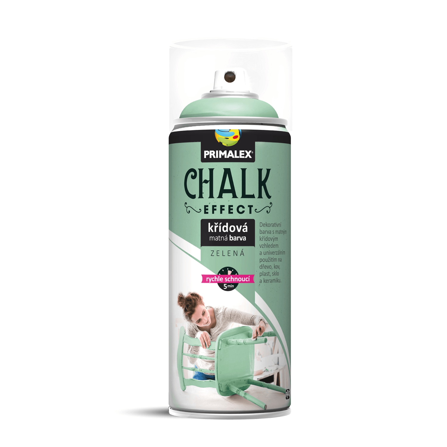 Primalex Křídová matná barva ve spreji Chalk Effect zelená 400 ml ...