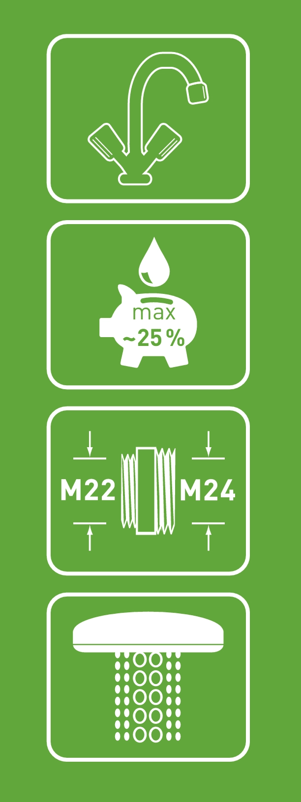 Perlátor dlouhý, chrom, M22/M24, 150 mm nakoupit u OBI