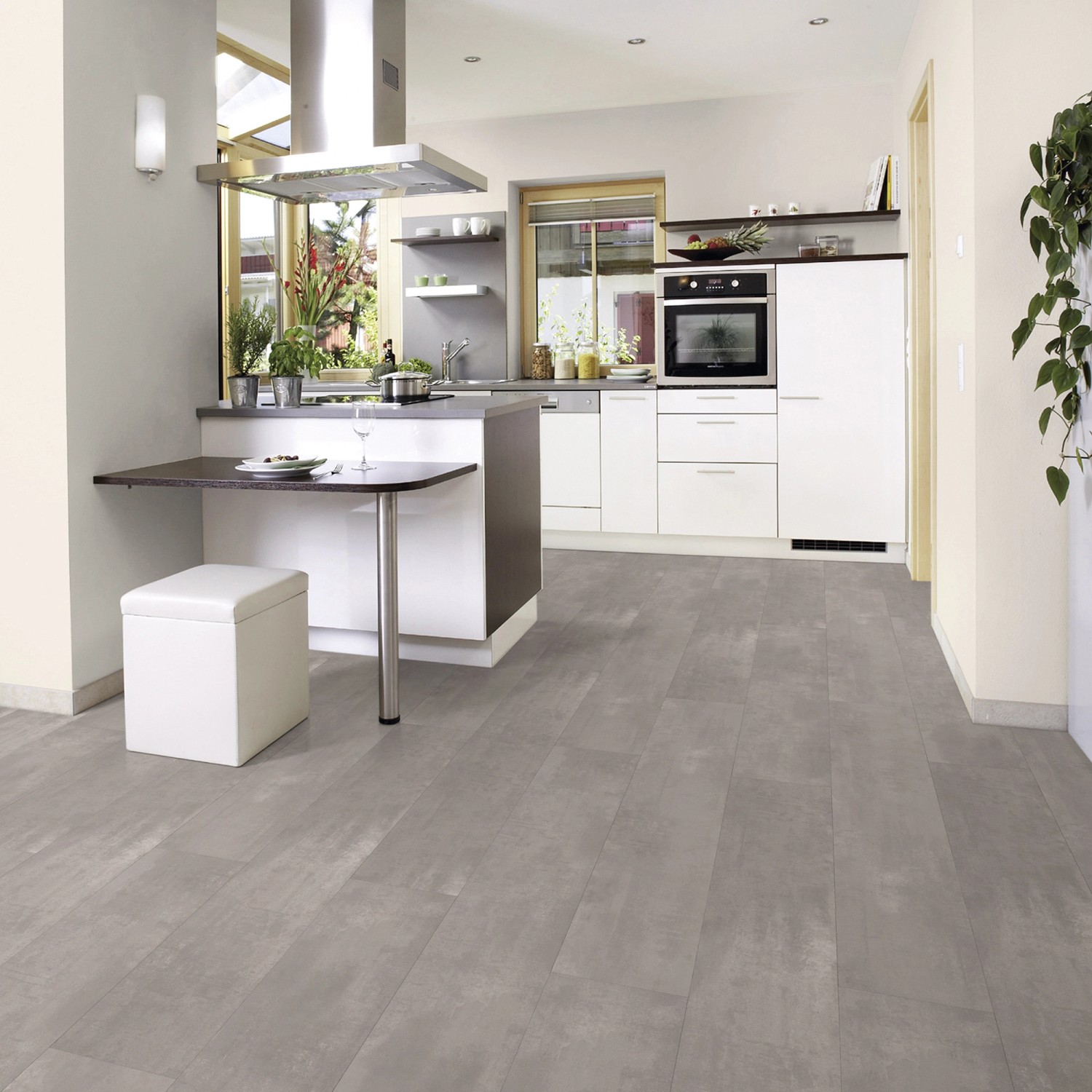 Kaindl Laminátová podlaha Masterfloor Aqualine Beton Art Pearlgrey ...