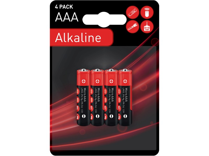 VLC Alkalické baterie Micro AAA LR03 1,5 V, 4 ks nakoupit u OBI