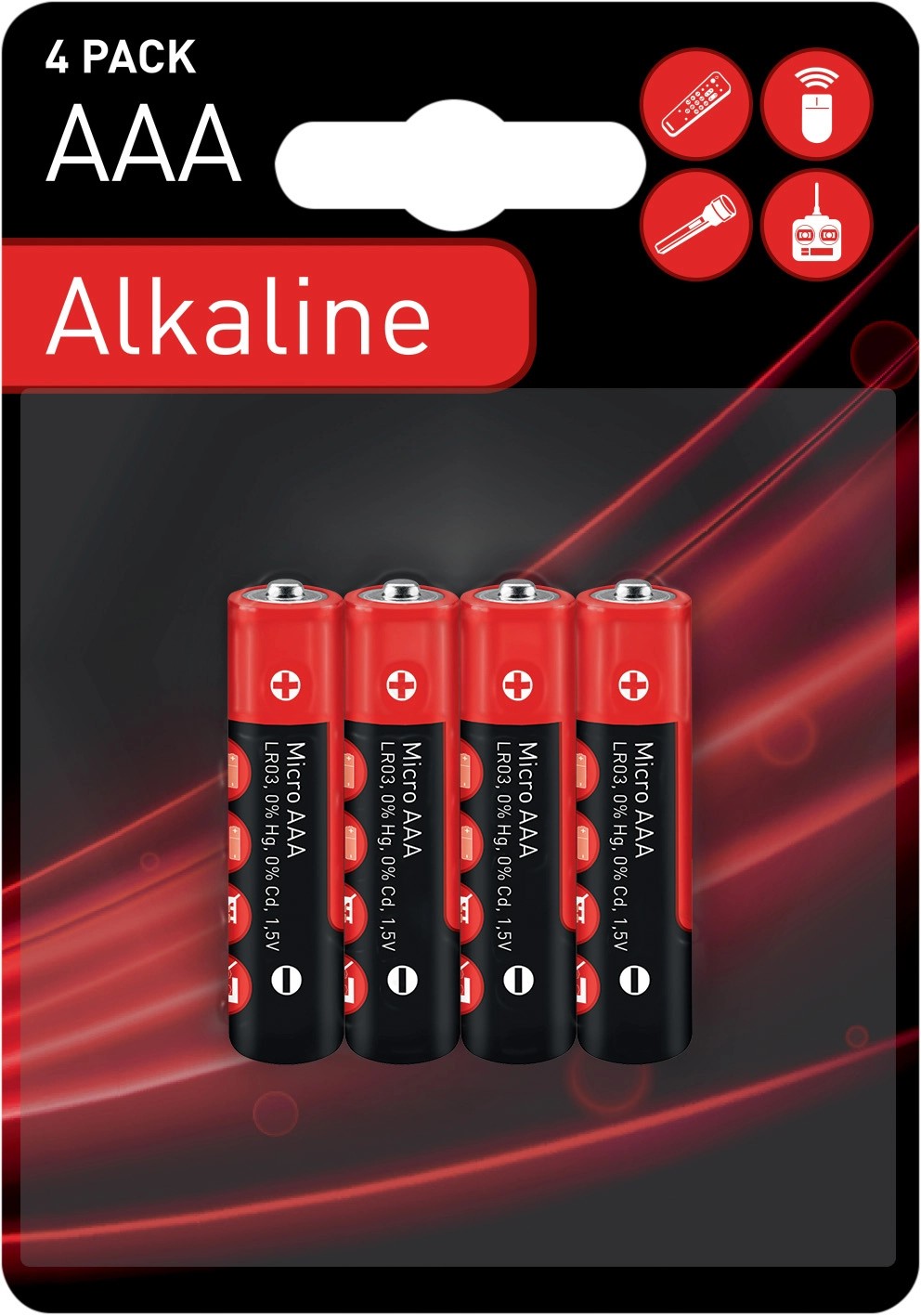 VLC Alkalické baterie Micro AAA LR03 1,5 V, 4 ks nakoupit u OBI