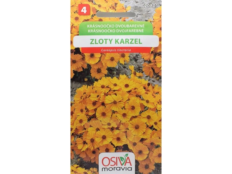 Semínka Krásnoočko dvojbarevné Zloty karzel (Coreopsis tinctoria)