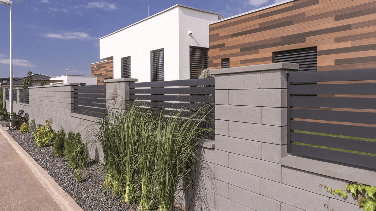 Semmelrock Plotový systém Rivago prodloužený kámen, šedá, 60 x 20 x 16 ...