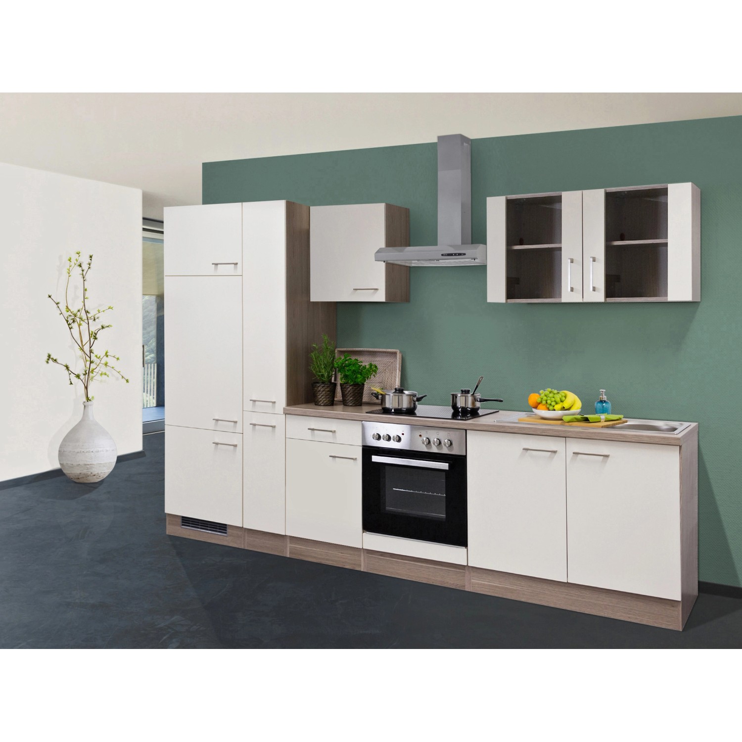 Flex-Well Kuchyně Eico 300 cm/typ 2 - lednice/trouba/varná deska/digestoř nakoupit u OBI