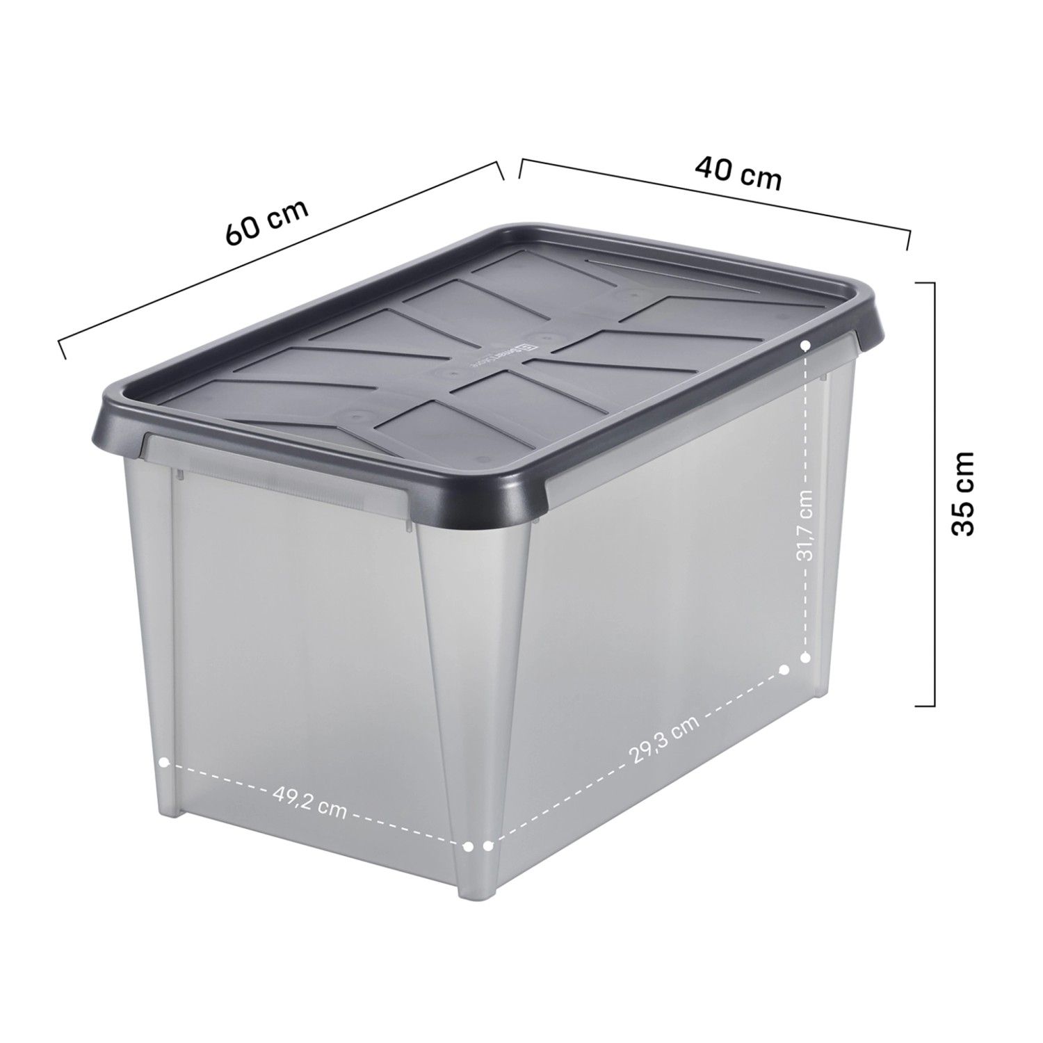 SmartStore Úložný box Dry 55 antracitový 60 x 40 x 35 cm, 55 l nakoupit ...