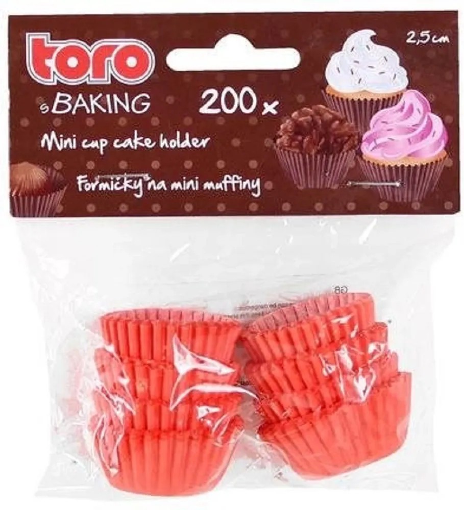 Toro Papírové košíčky na mini muffiny, různé barvy, 2,5 x 1,5 cm, 200 ...