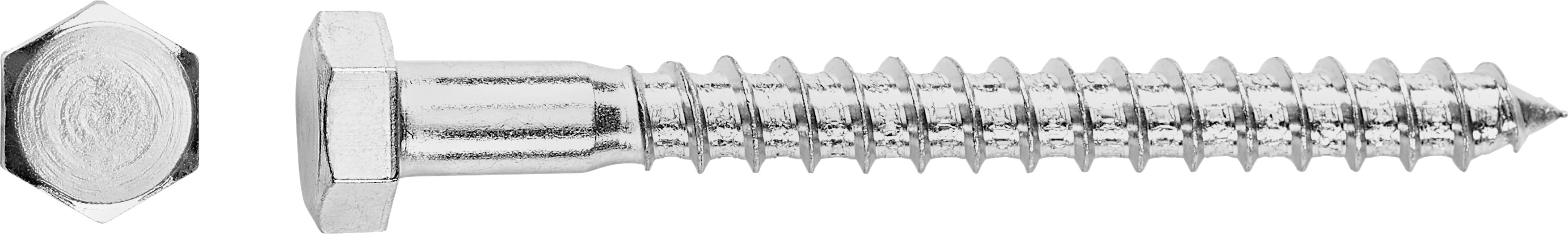 LUX Vrut do dřeva, šestihranná hlava, pozinkovaná ocel 100 ks, 6 x 30 mm