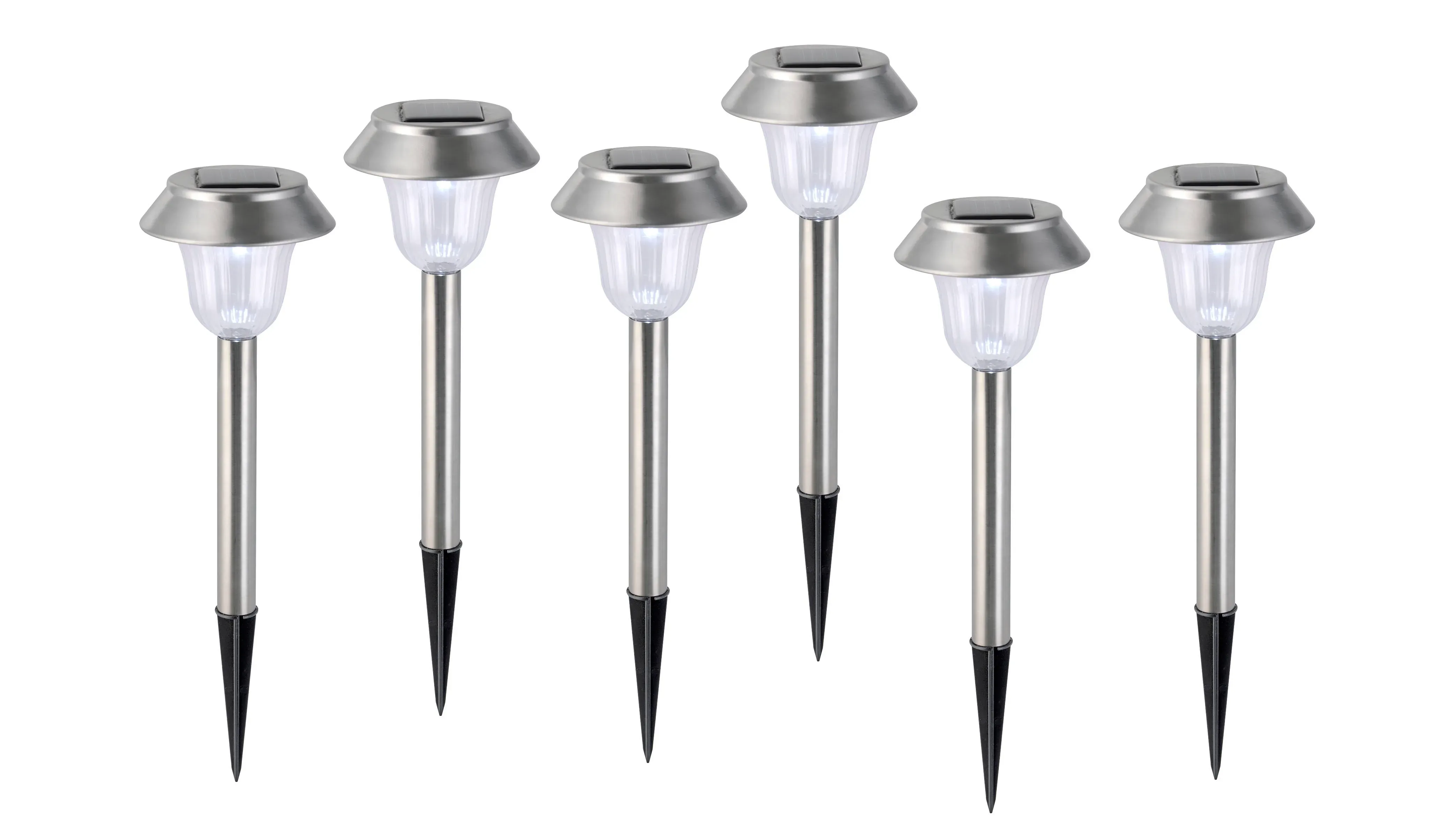 CMI LED solární svítidlo s bodcem 6dílná sada koupit v OBI