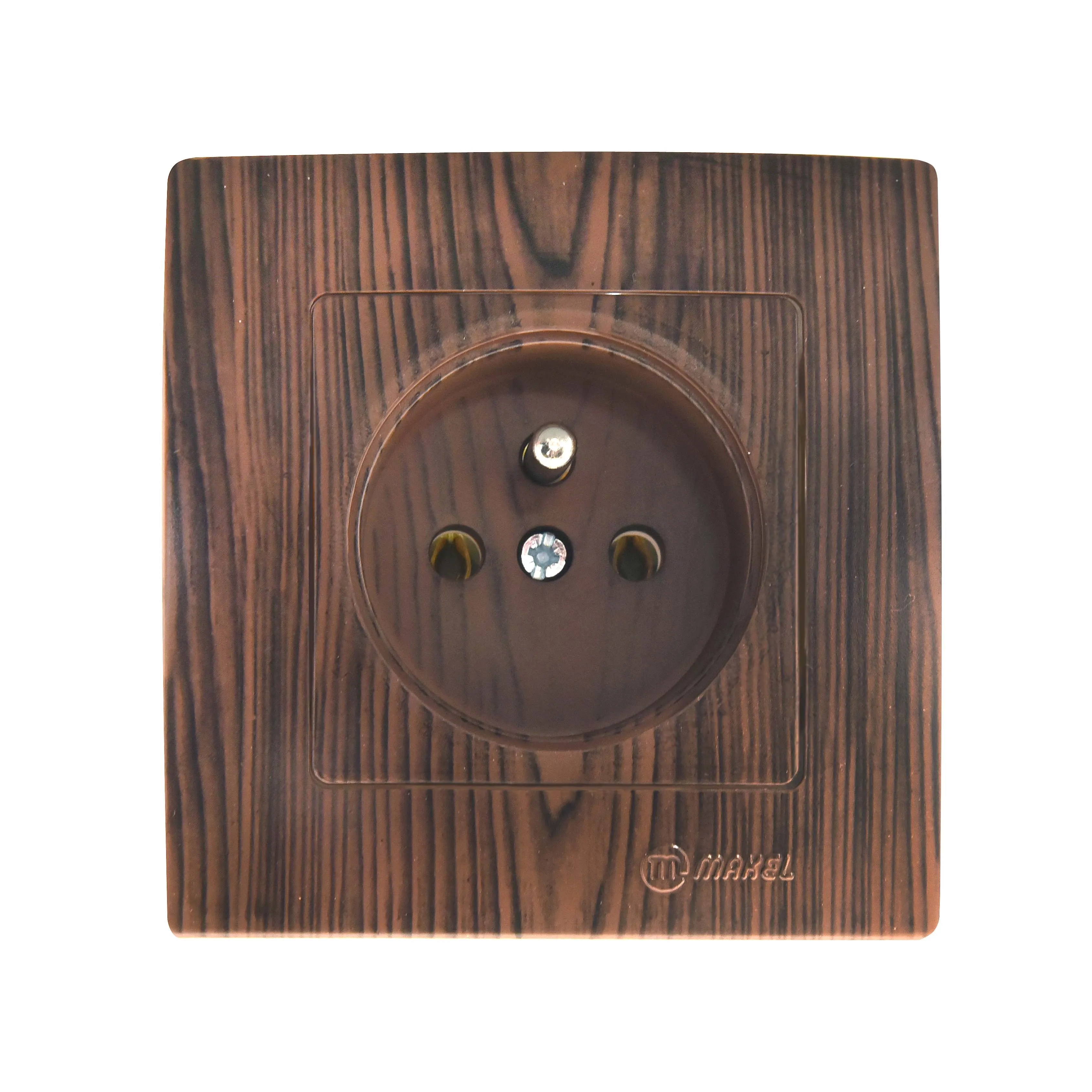 Makel Jednoduchá zásuvka Lilium Kare, 16 A - 250 V, tmavé dřevo koupit v OBI