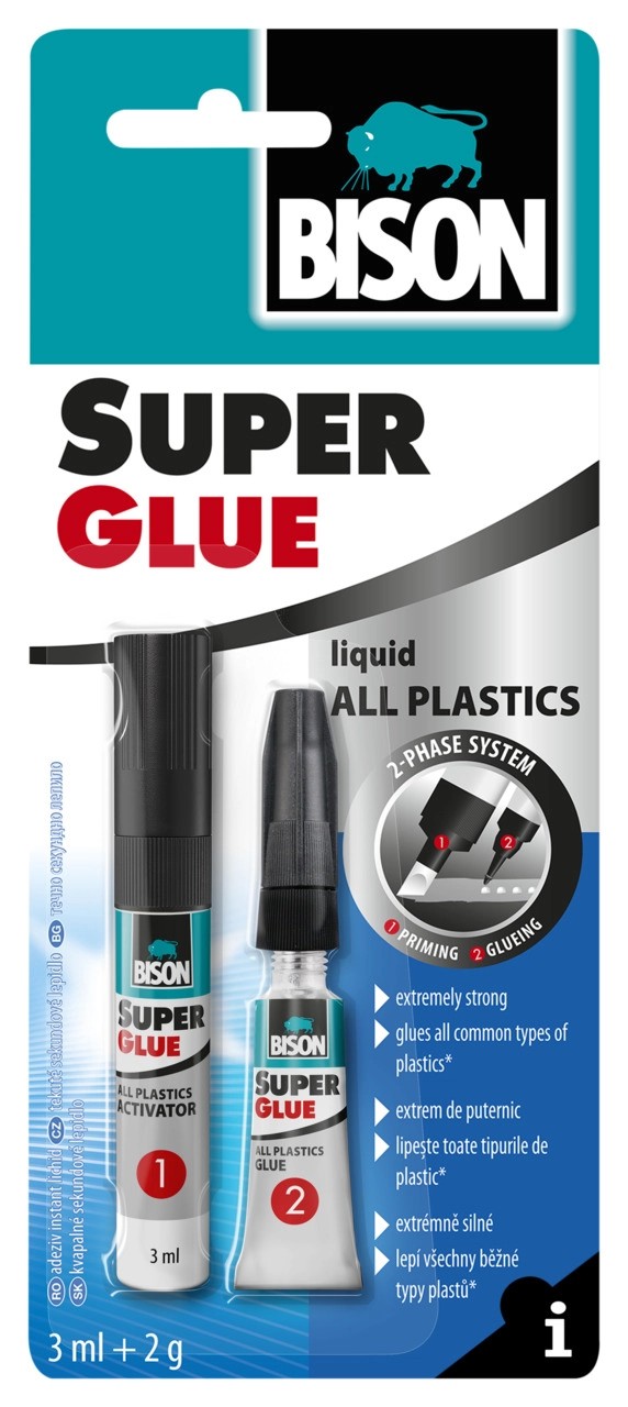 BISON Lepidlo na plasty SUPER GLUE All Plastic 3 ml + 2g nakoupit u OBI
