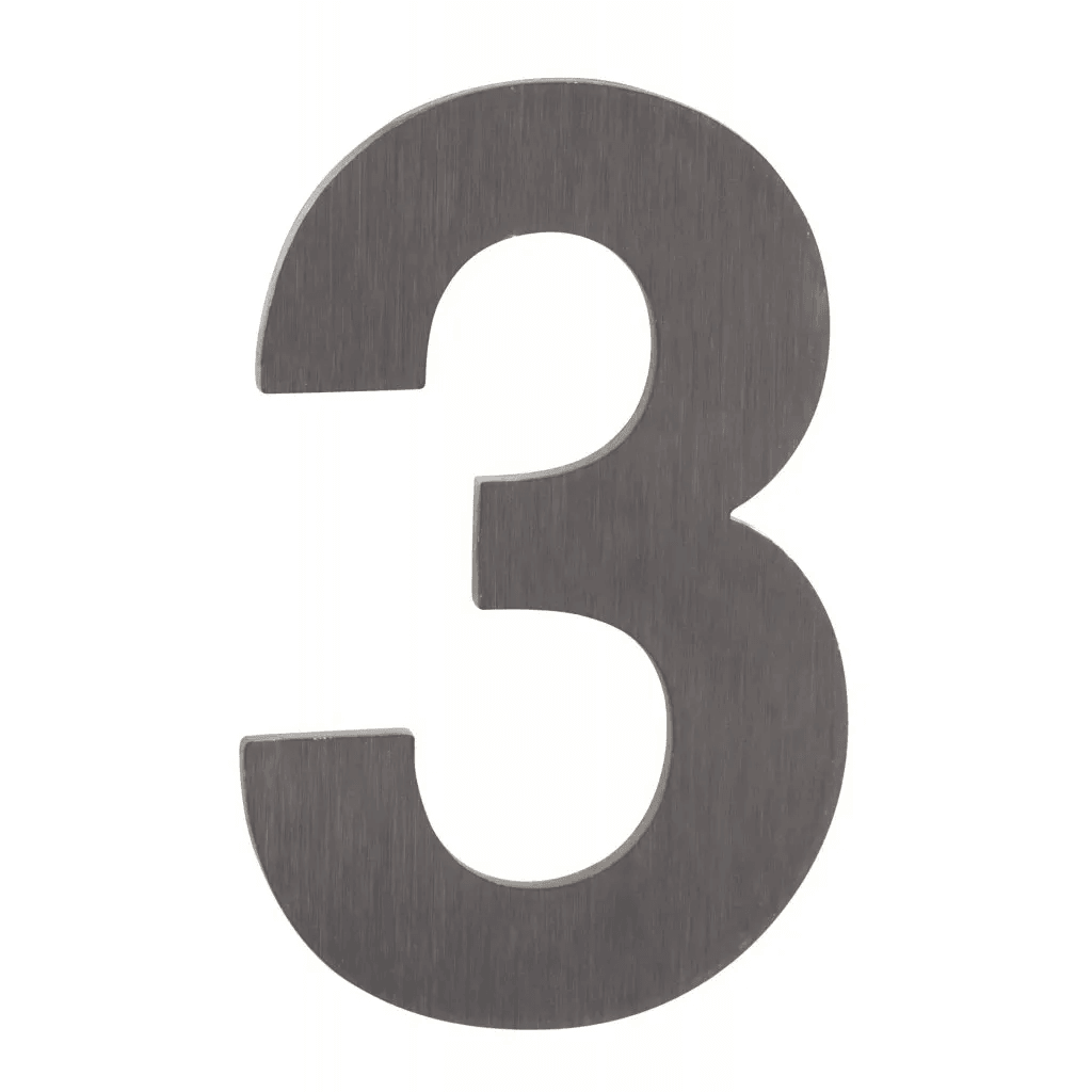 Walteco Domovní číslo "3" nerez samolepicí, 50 mm nakoupit u OBI