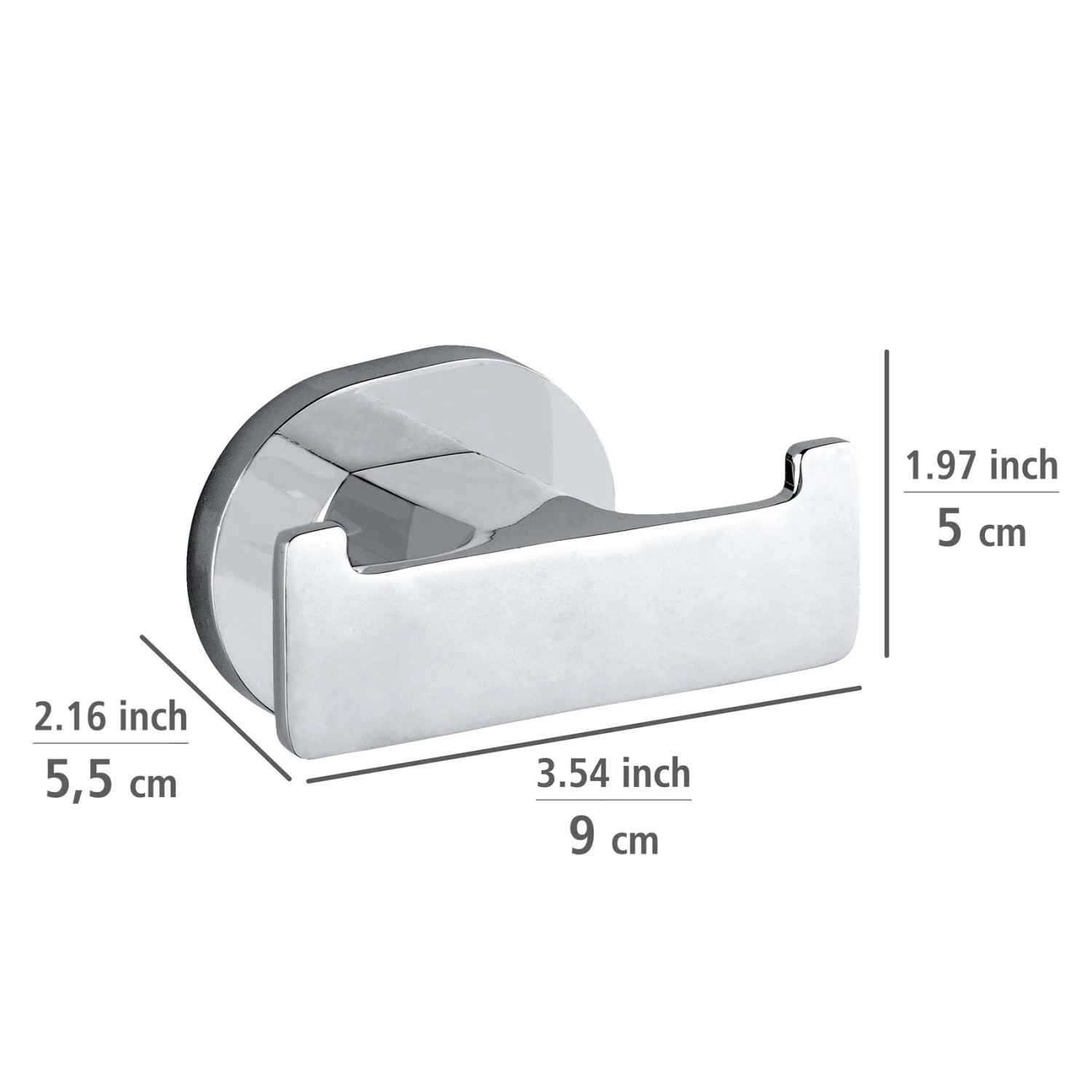 Wenko Nástěnný háček Duo Maribor UV-Loc, lesklá stříbrná nakoupit u OBI