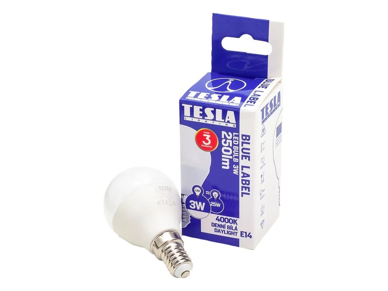 TESLA LED žárovka P45, E14, 3 W, 250 lm, 4 000 K nakoupit u OBI