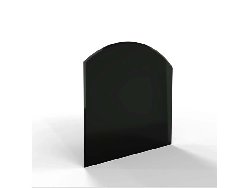 HS Flamingo Sklo pod kamna oblouk R725, černé, 1000 x 1000 x 6 mm ...