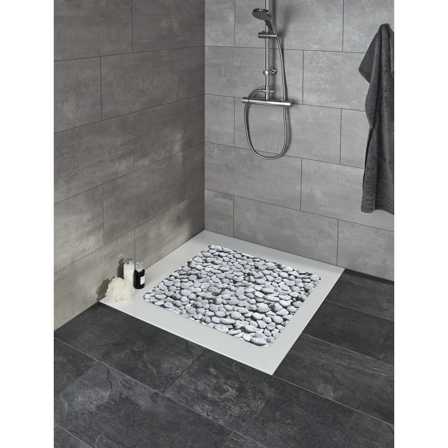 Kleine Wolke Protiskluzová podložka do sprchy Stepstone šedá 55 x 55 cm ...