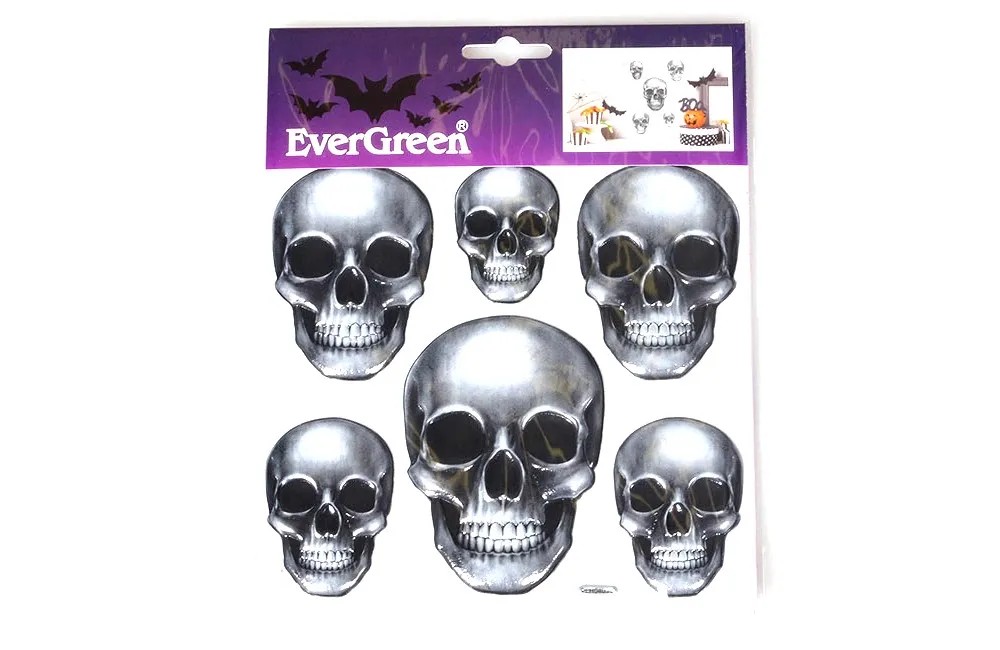 Okenní dekorace Halloween lebky 230 x 184 mm koupit v OBI