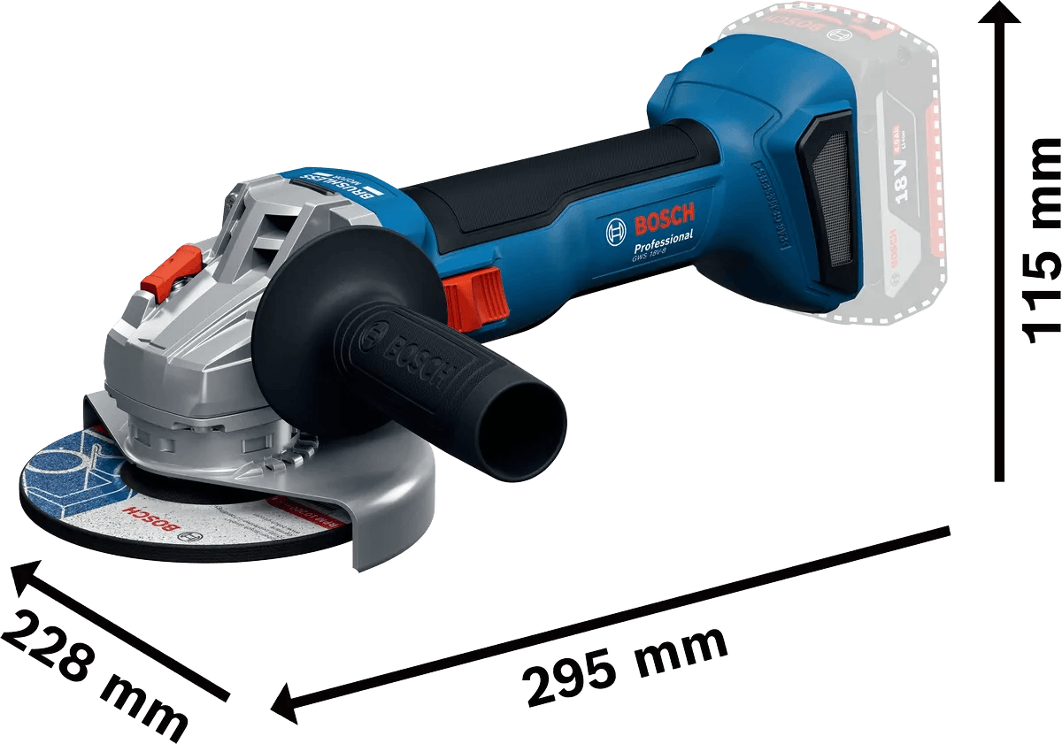 Bosch Professional Aku úhlová bruska GWS 18V-8 s maticí (0.601.9N9.000)