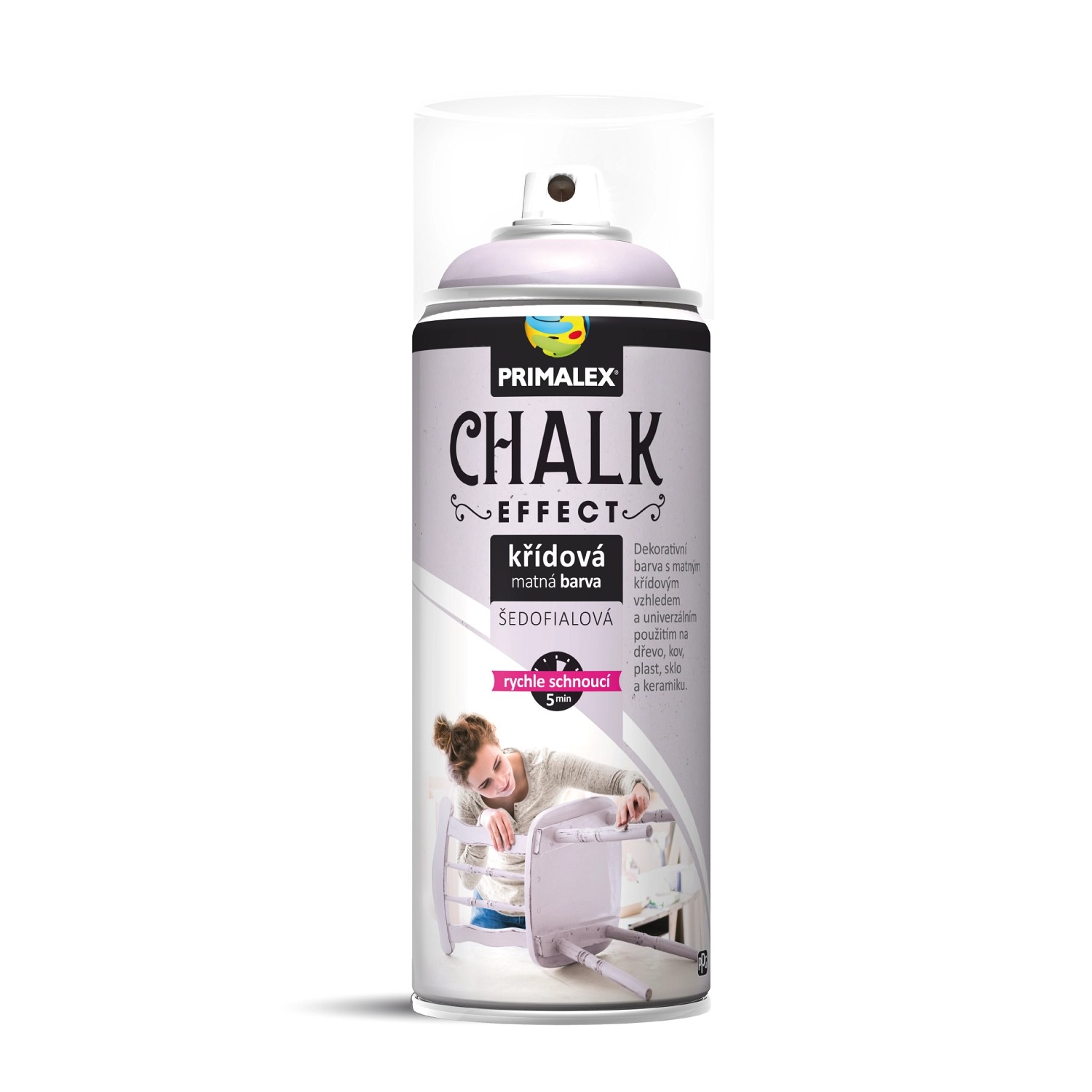 Primalex Křídová matná barva ve spreji Chalk Effect šedofialová 400 ml nakoupit u OBI
