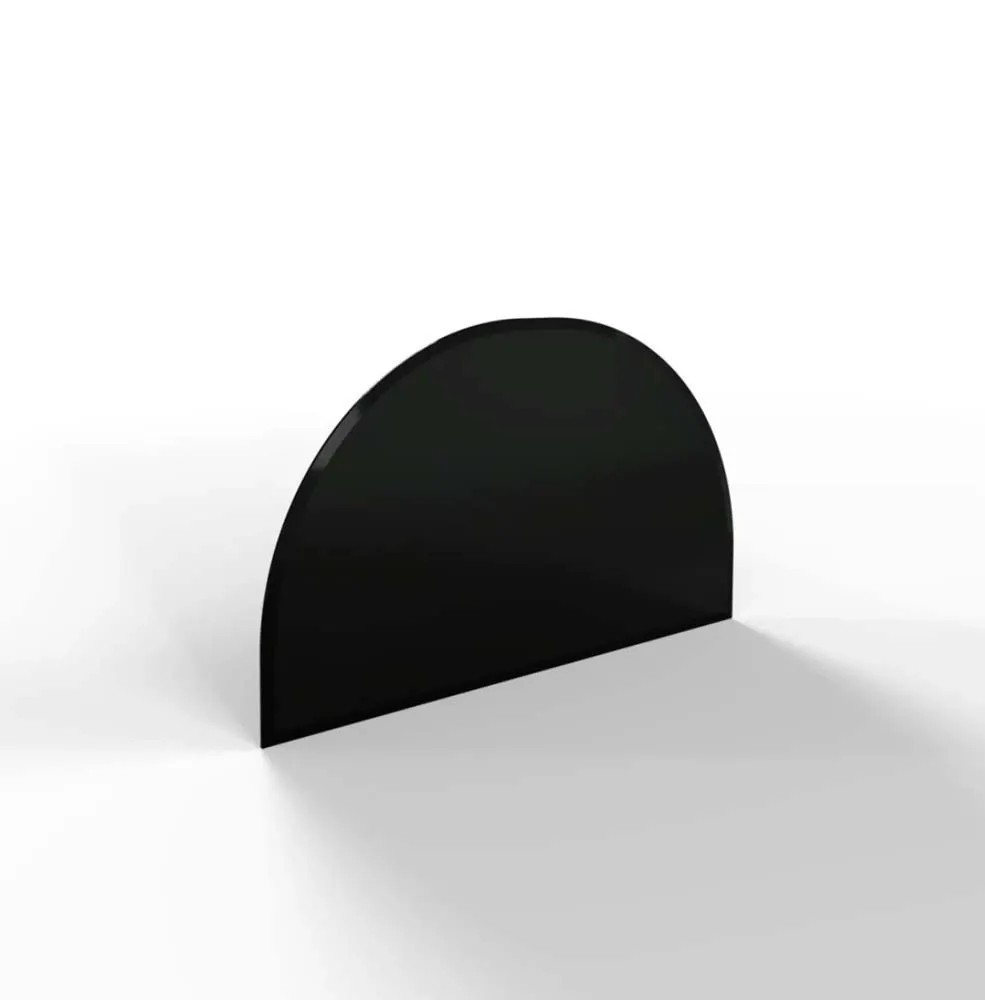 HS Flamingo Sklo pod kamna oblouk R350, černé, 700 x 450 x 6 mm ...