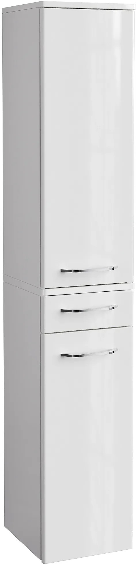 Fackelmann Koupelnová závěsná vysoká skříňka MILANO bílá 302 x 1652 x ...