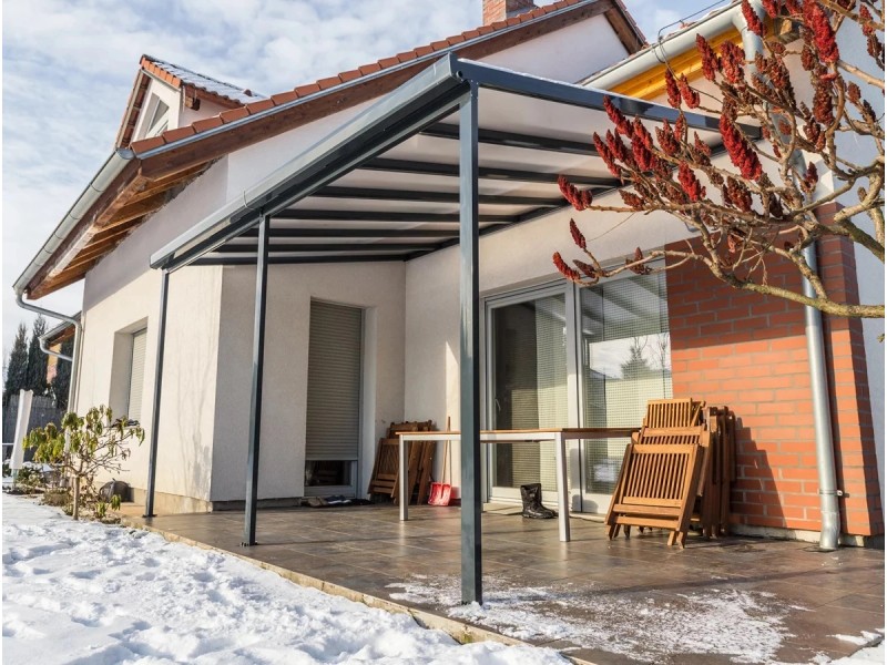 Gutta Hliníková pergola Terrassendach Original typ C antracit 5,46 x 3 ...