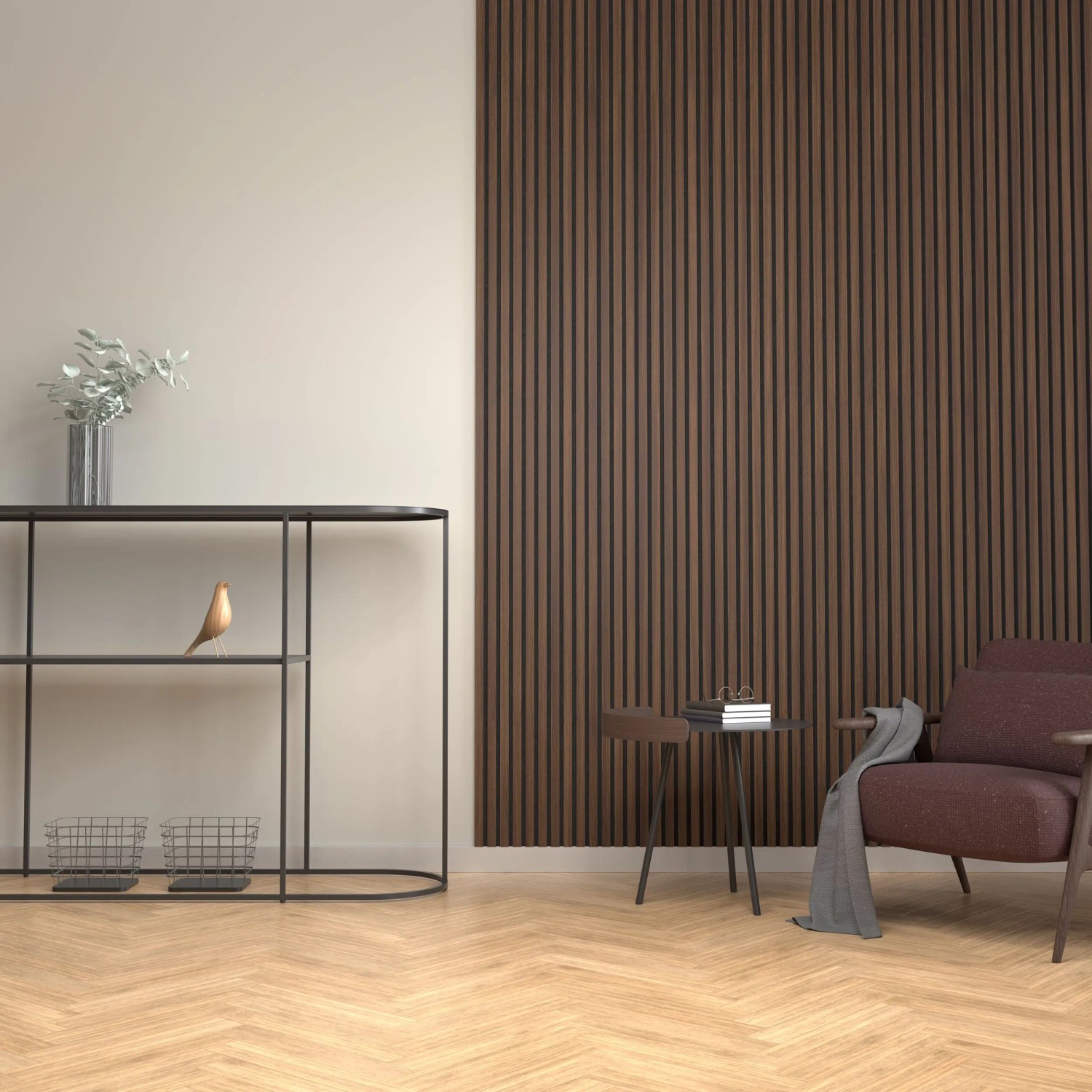 Denpanels Akustický panel ACU-Line MELAMIN ořech černá MDF černá plsť ...