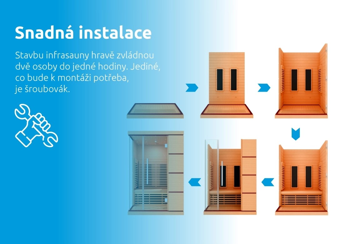 MARIMEX Infrasauna Popular 2003 L pro 2 osoby, 190 x 120 x 105 cm nakoupit u OBI