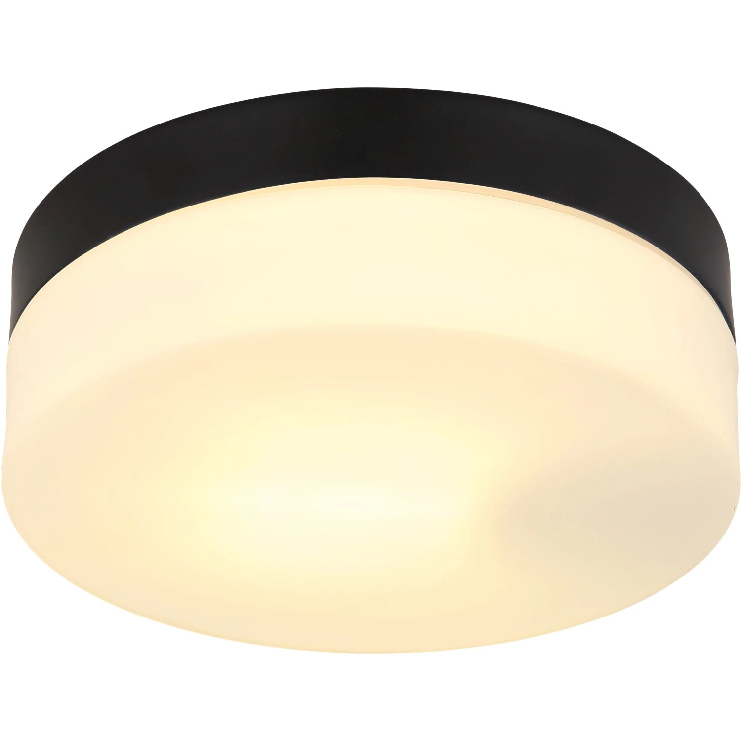 GLOBO Venkovní svítidlo VRANOS černá/opálová E27 60 W pr. 184 x 65 mm