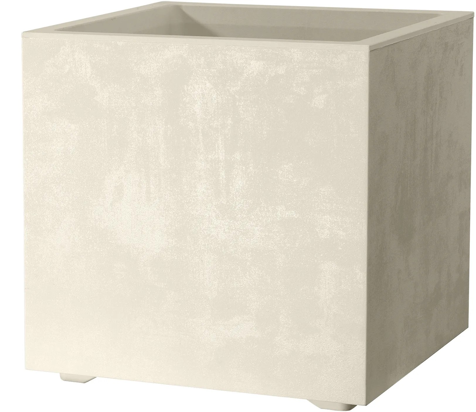 Deroma Květináč Millennium Cubo perlově bílý 25 x 25 x 25 cm nakoupit u OBI