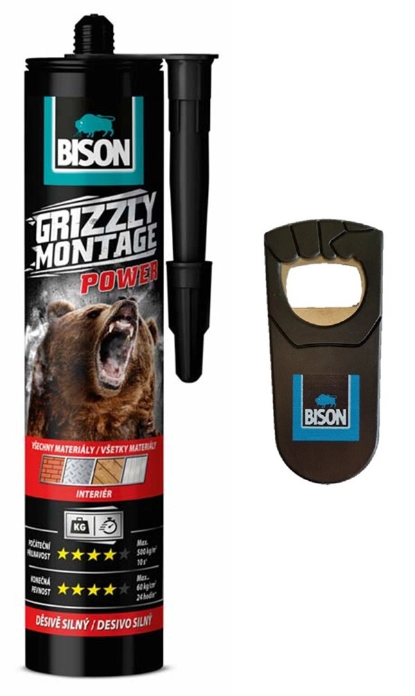 BISON Lepidlo Grizzly Montage Extreme White 1 x 370 g + Multi Tool nakoupit u OBI