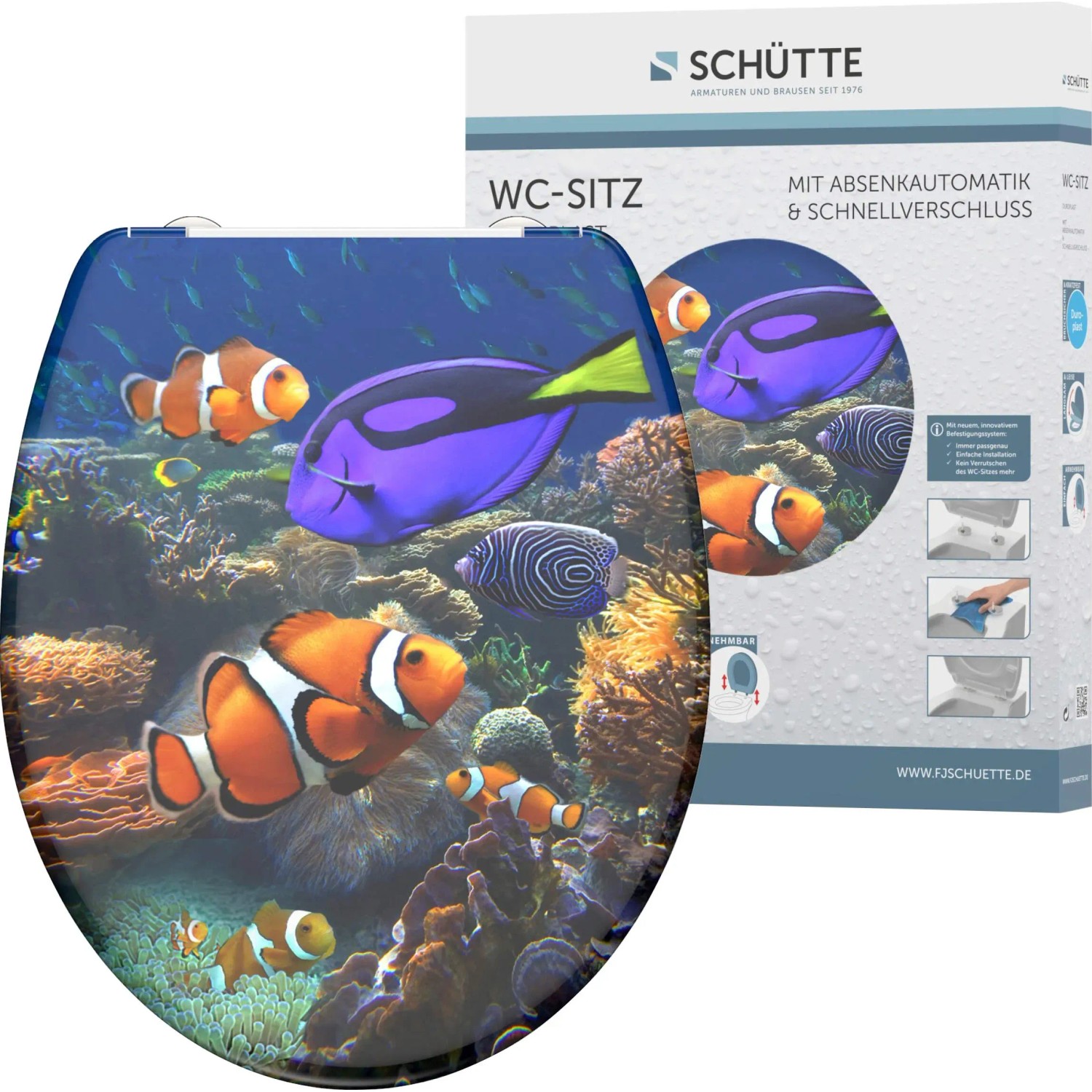 SEA LIFE WC sedátko z duroplastu se systémem jemného dovírání a ...