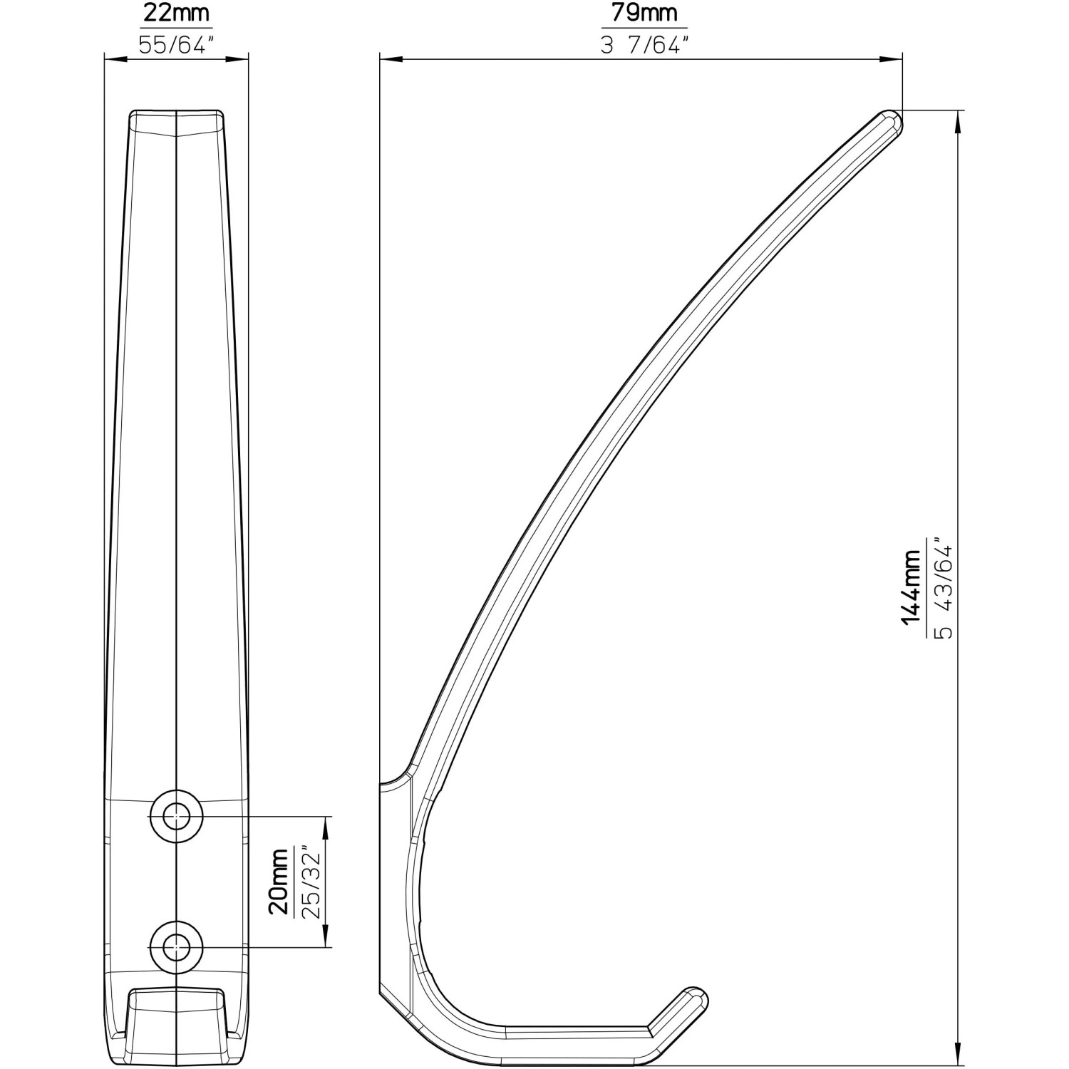 Siro Háček na kabáty 0292 plastový bílý 20 mm nakoupit u OBI