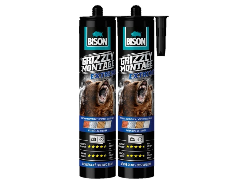 BISON Lepidlo Grizzly Montage Extreme White 2 x 435 g (1 + 1 ZDARMA) nakoupit u OBI