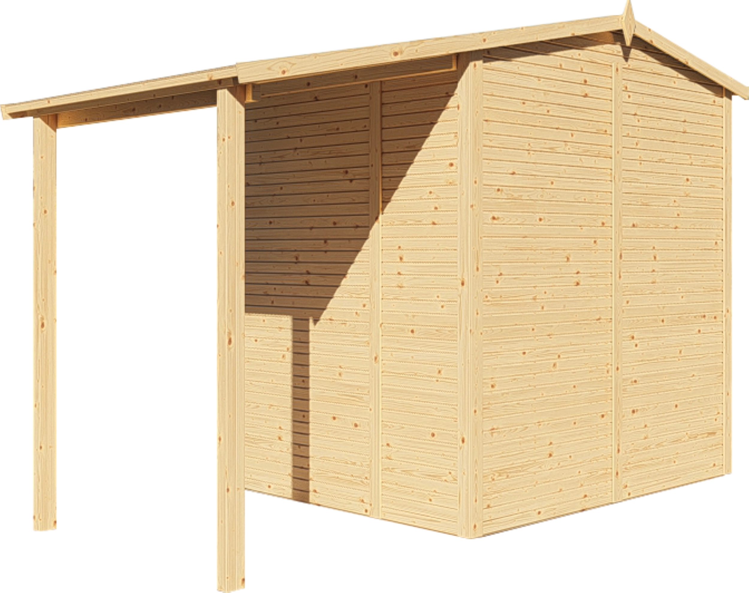 Bertilo zahradní domek na nářadí Plexi Apex 2 Plus, přírodní, 157 x 325 cm koupit v OBI