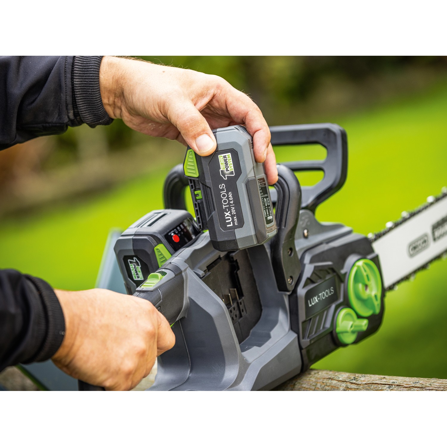 LUX-TOOLS 1 PowerSystem Aku řetězová pila A-KS-2x20/405 Solo nakoupit u OBI