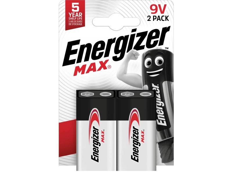 Energizer Alkalická baterie Max 6LR61 9V, 2 ks nakoupit u OBI